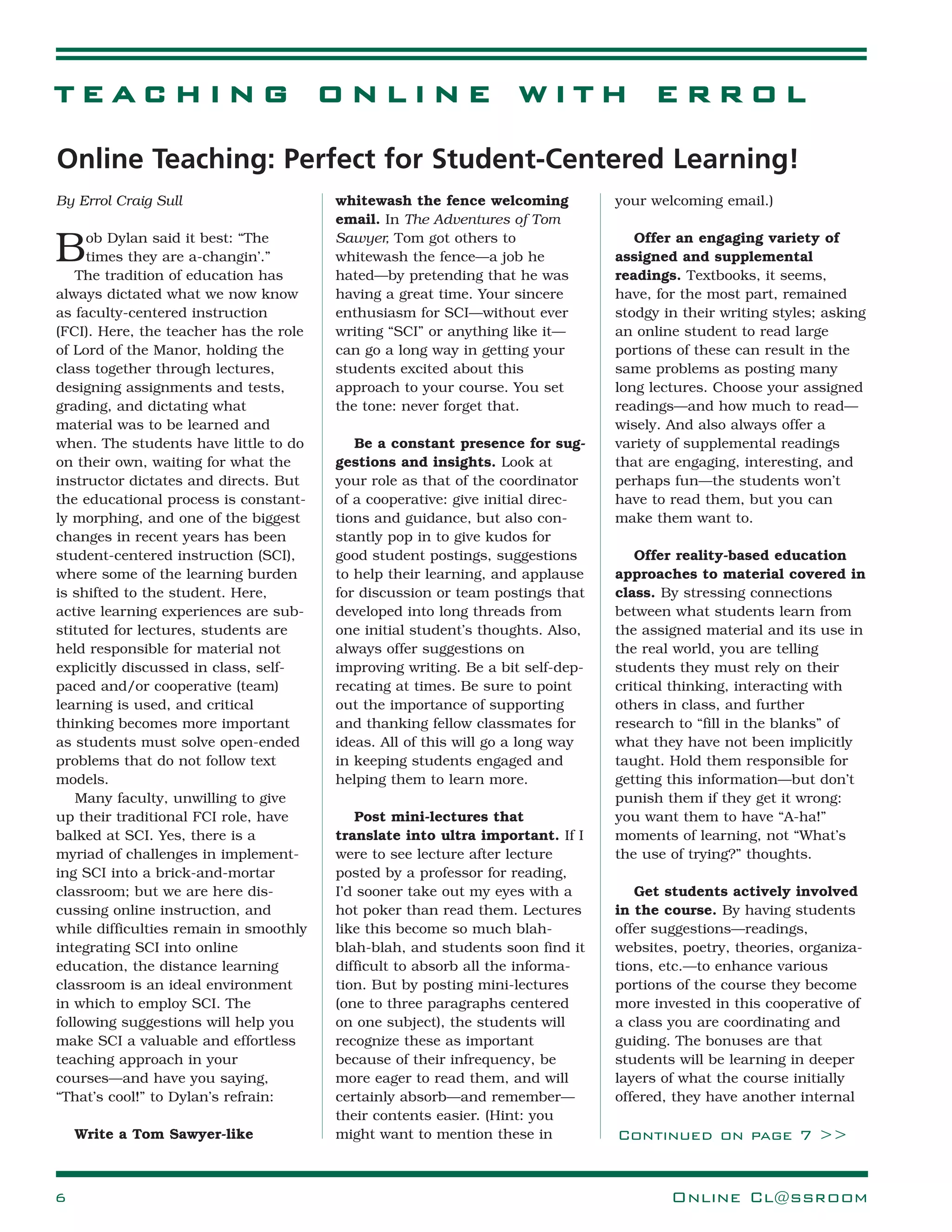 Ways to Engage Online Students | PDF