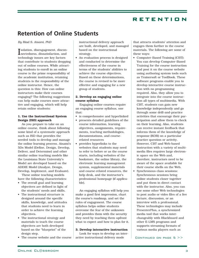 Ways to Engage Online Students | PDF | Educational Assessment | Education