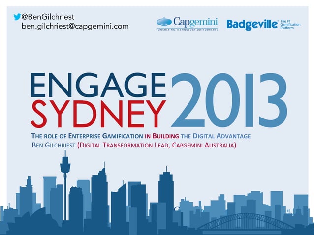 Capgemini presentation: gamification and the digital advantage | PPT