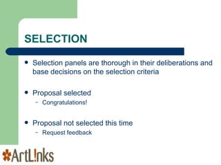 ArtLinks Engaging In The Public Art Commissioning Process | PPT