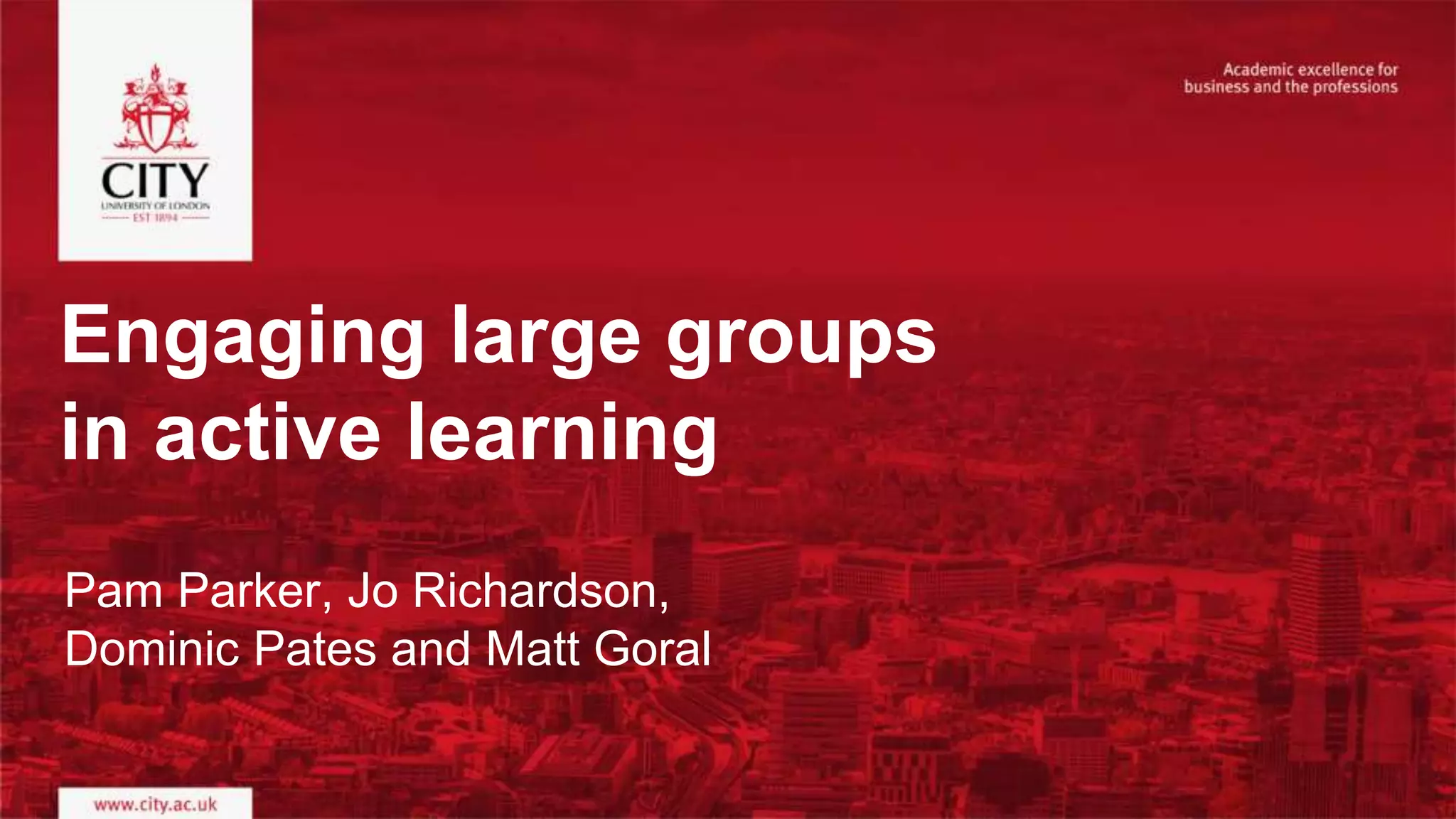 Engaging large groups in active learning | PPTX