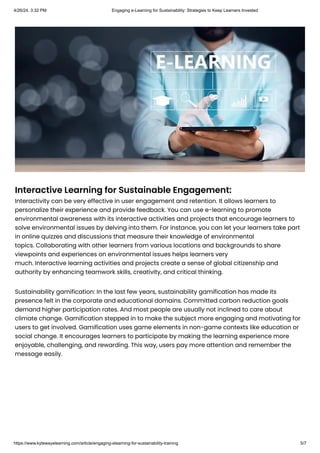 Engaging e-Learning for Sustainability_ Strategies to Keep Learners ...