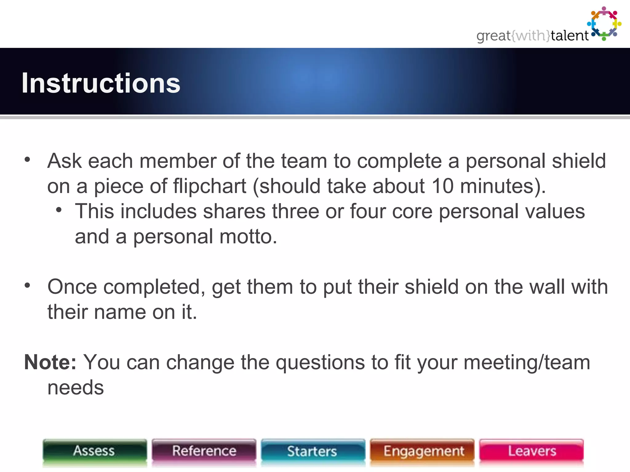 Engaging employees personal shield | PPT