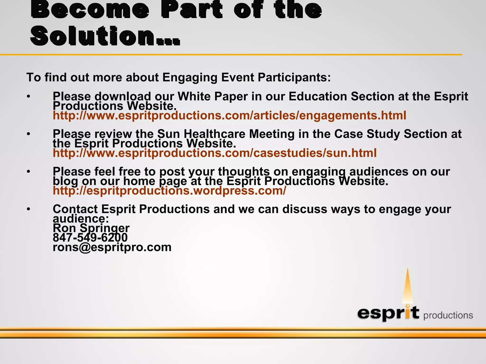 Engaging Event Participants | PPT