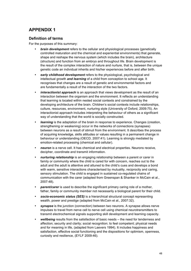 Engaging families in the ecd story neuroscience and ecd | PDF