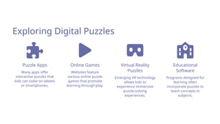 Engaging Kids with Fun Puzzles and types | PPTX