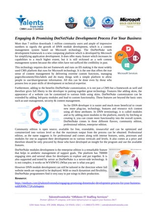 Engaging & Promising DotNetNuke Development Process For Your Business | PDF | Computing ...