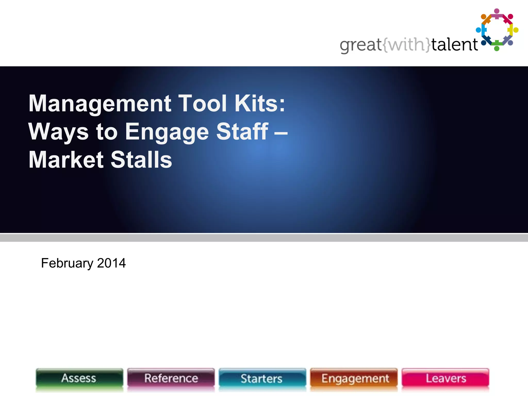 Engaging staff market stalls approach | PPT