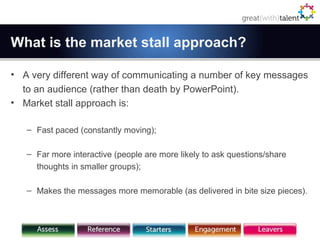 Engaging staff market stalls approach | PPT