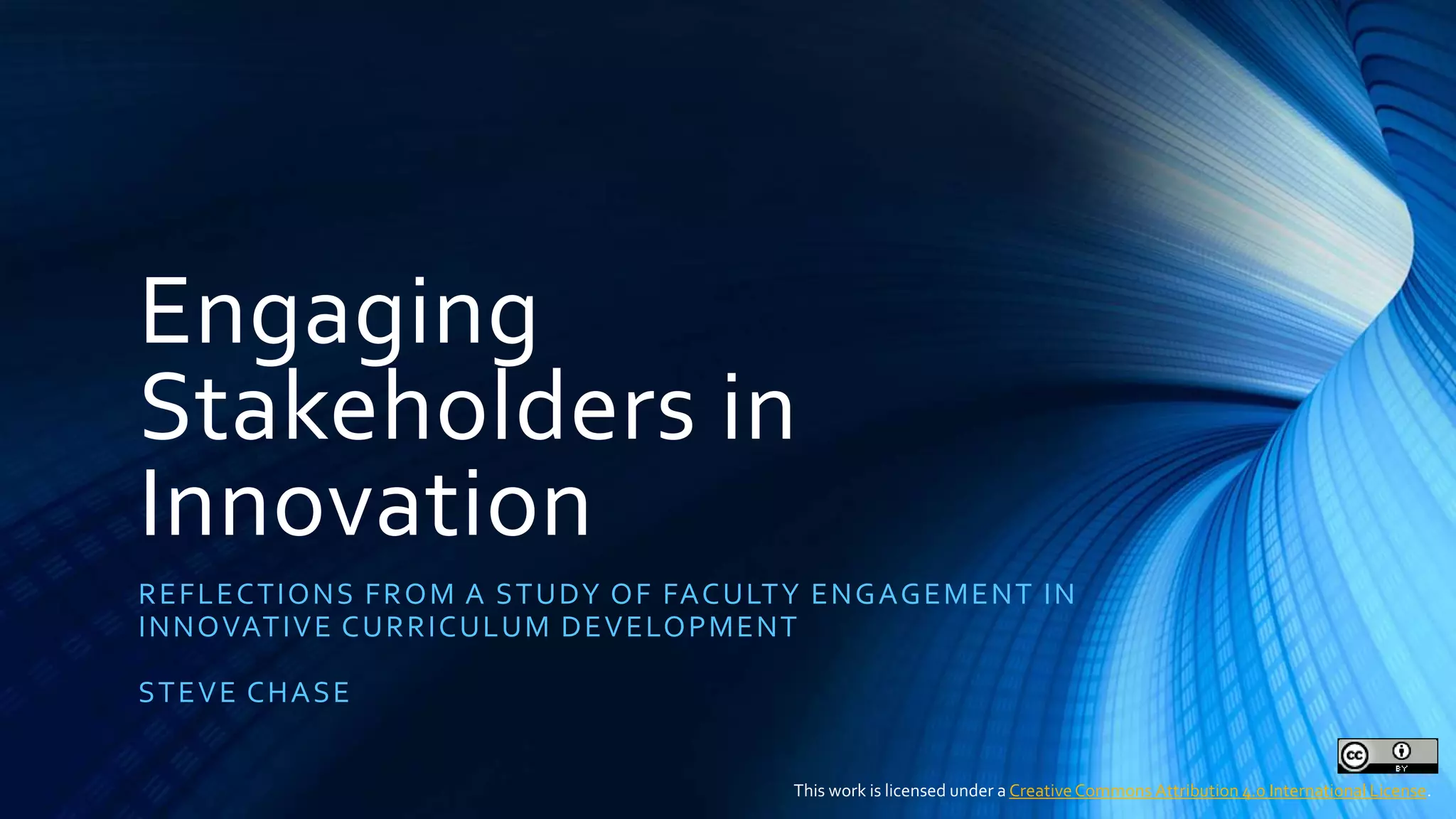 Engaging Stakeholders in Innovation | PPTX