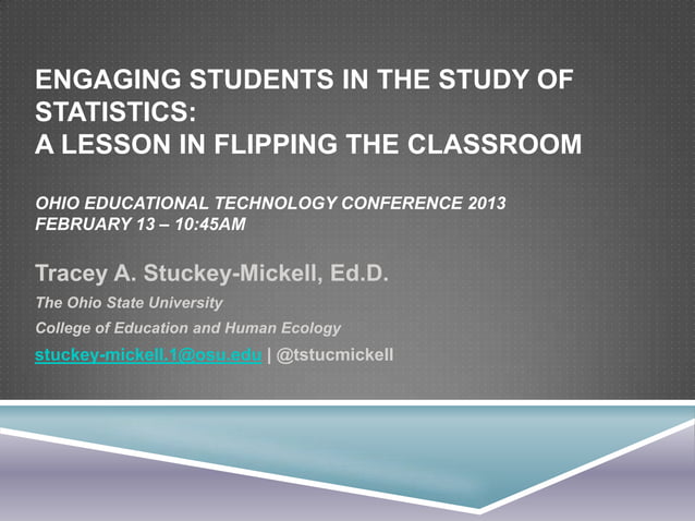 Engaging students in the study of statistics | PPT