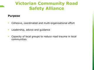 Engaging the community in road safety anna mc dowall | PDF