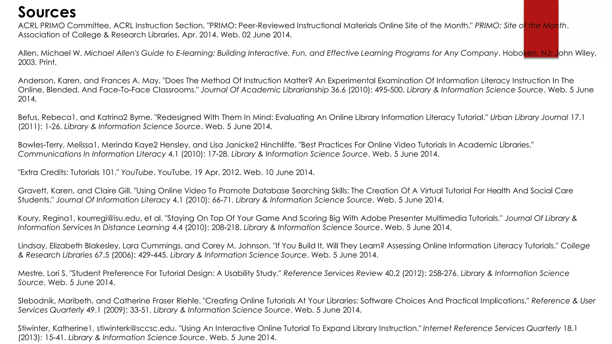 Creating Engaging Information Literacy Tutorials | PPTX