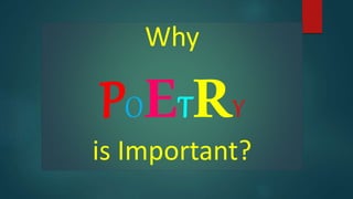 Engaging ways of teaching poetry | PPT