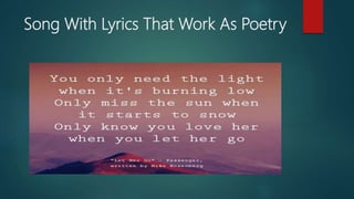 Engaging ways of teaching poetry | PPTX