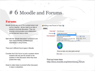 Engaging ways to use moodle (1) | PPT | Web Design and HTML | Internet