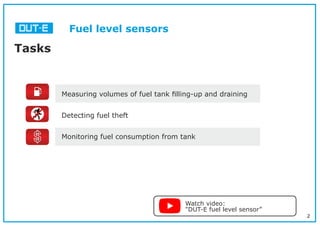 Fuel level sensors. How to measure fuel volume in the tank. Technoton ...