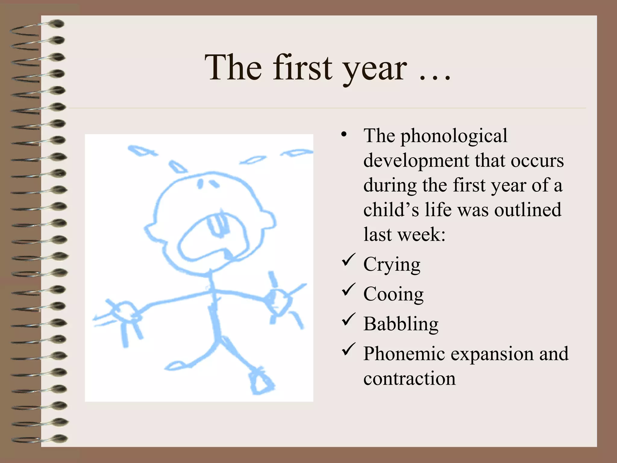 Language Acquisition: Lecture 2 Phonological Development | PPT