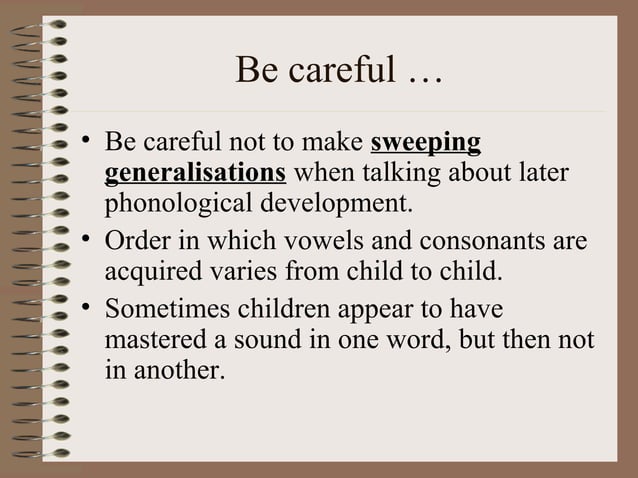 Language Acquisition: Lecture 2 Phonological Development | PPT ...