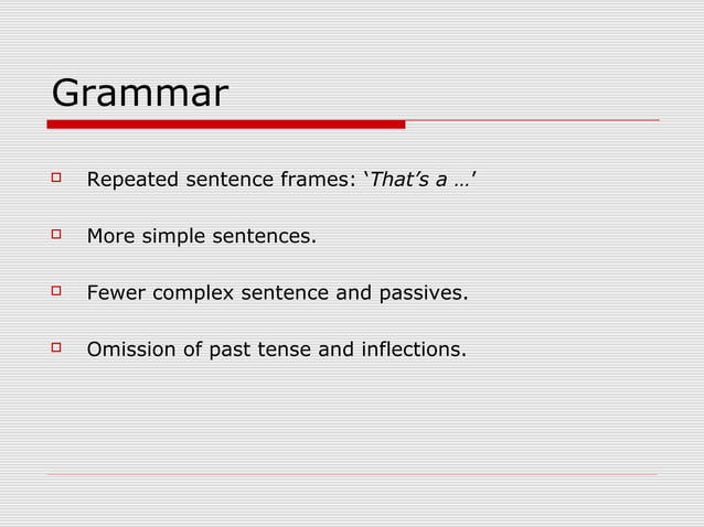 Language Acquisition: Lecture 7 Child Directed Speech | PPT