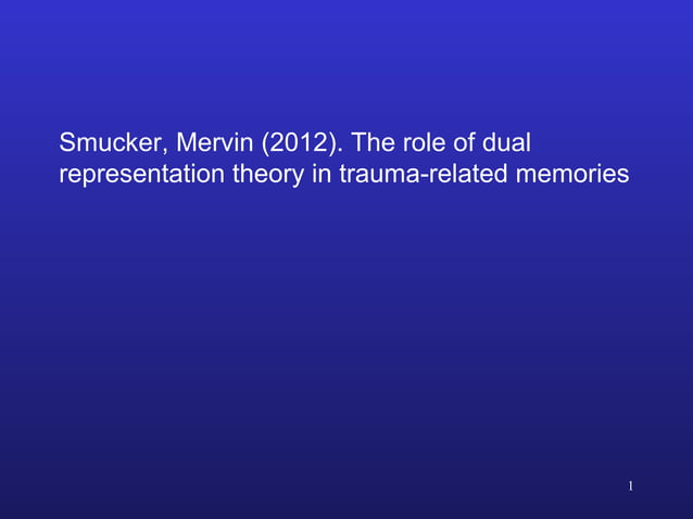 Dual representation theory | PPT