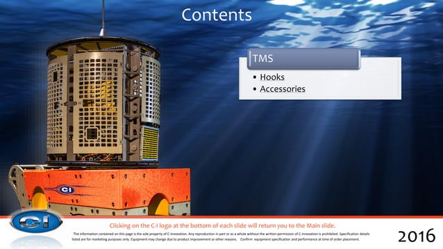 Internal Tooling and ROV Informtion Catalog 2016 | PPT