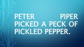 Material Used for English Club-Tongue Twister | PPT