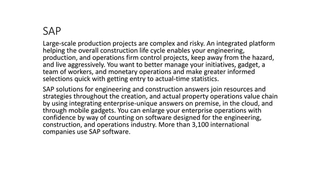 SAP solutions for engineering and construction | PPTX | Business ...