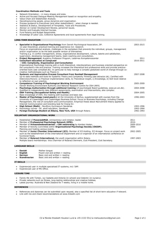 201606 ENG CV Merete EHL | PDF | Management Consulting Industry ...