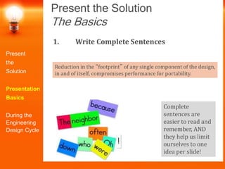 Basic Engineering Design (Part 7): Presenting the Solution | PPT
