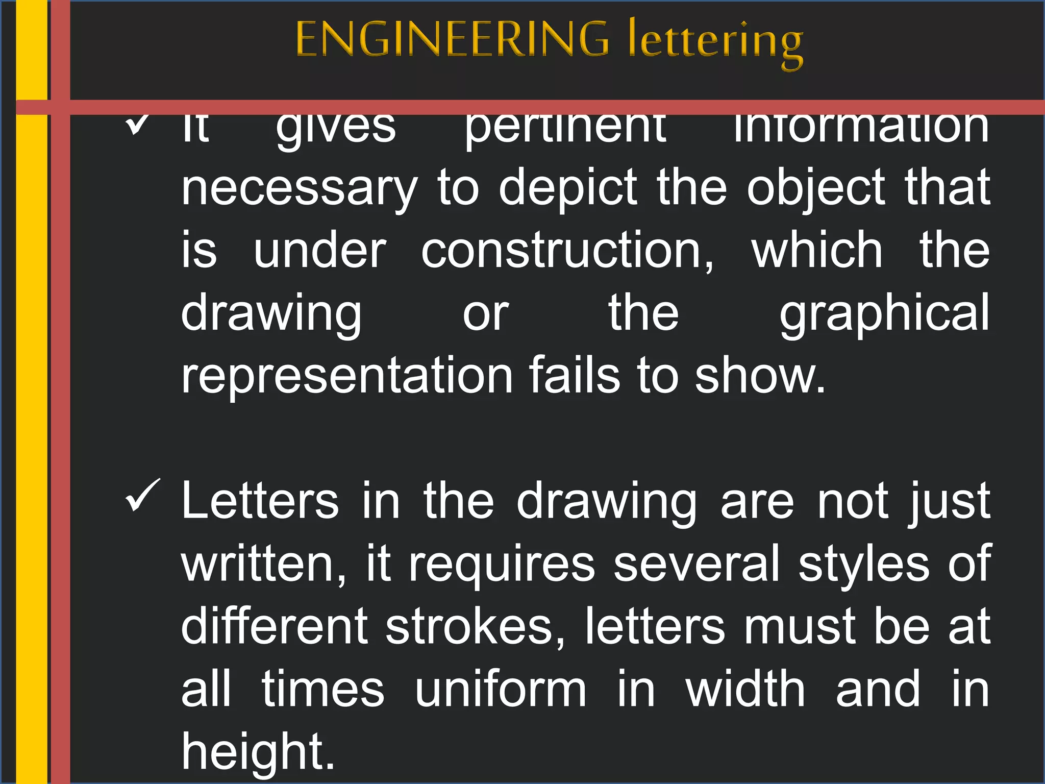 engineering lettering | PPTX