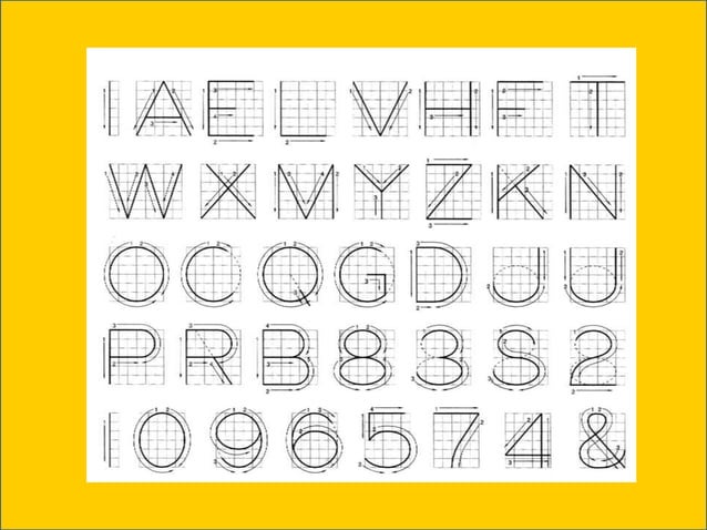 engineering lettering | PPTX | Drawing and Sketching | Arts and Crafts