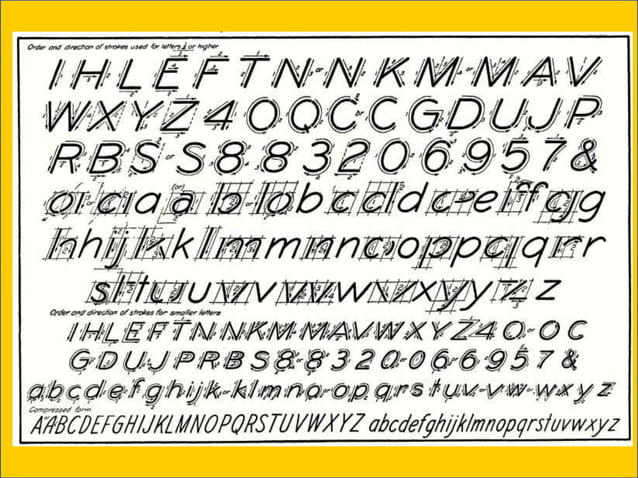 engineering lettering | PPTX | Drawing and Sketching | Arts and Crafts