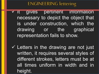 engineering lettering | PPTX