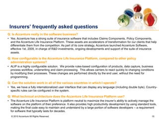 Accenture Life Insurance Platform Solution Deck | PPTX