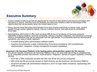 Accenture Life Insurance Platform Solution Deck | PPTX