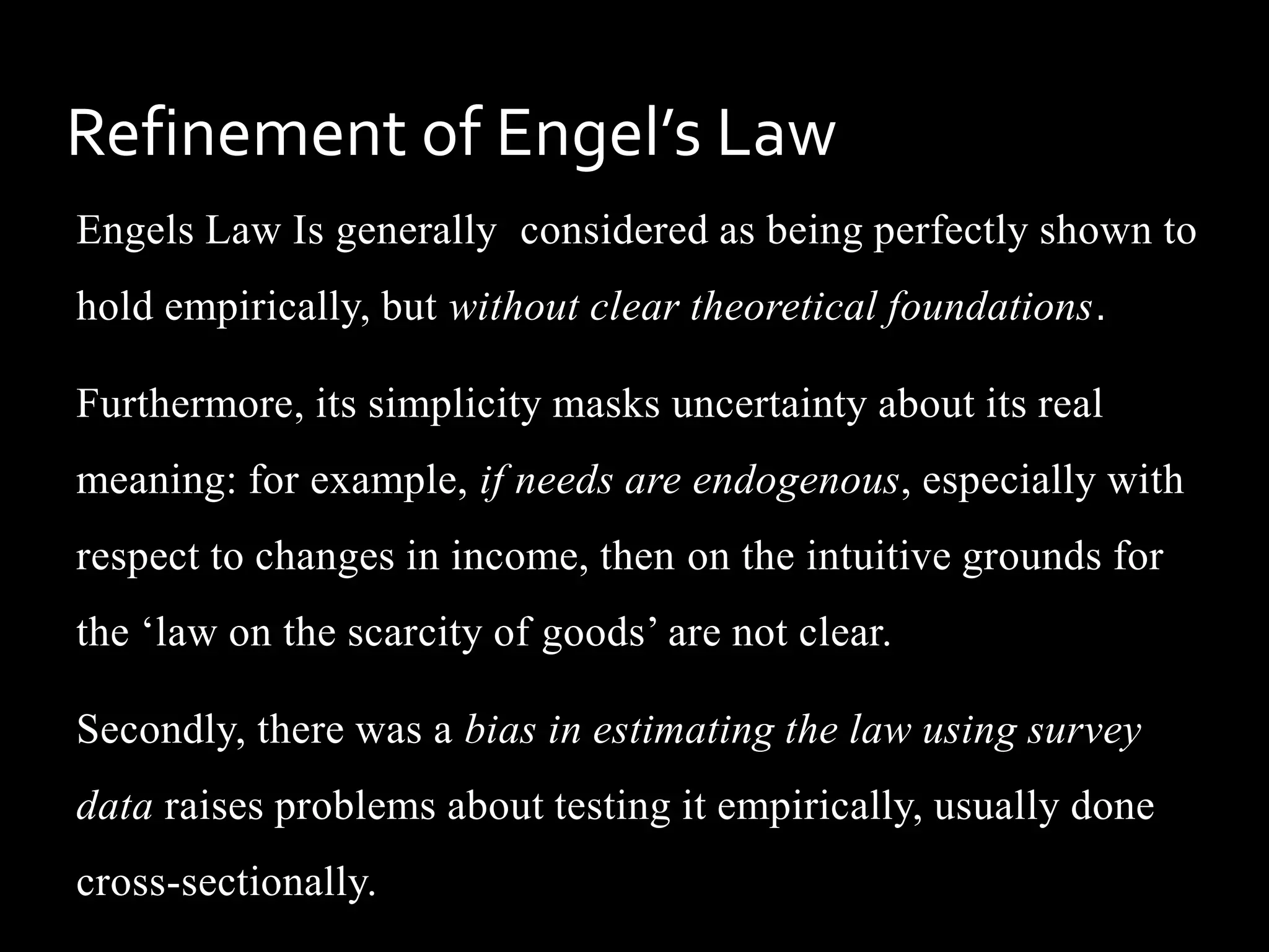 Engel's law | PPTX