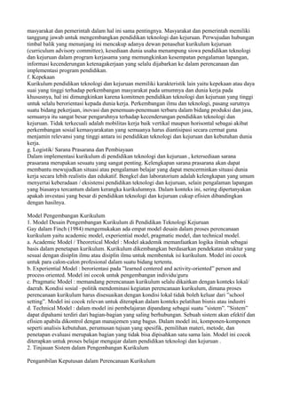 Engembangan kurikulum pendidikan teknologi dan kejuruan 1 | DOC