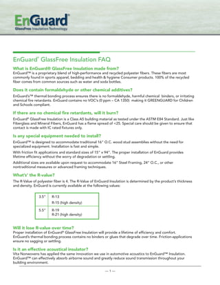 EnGuard Insulation FAQ | PDF