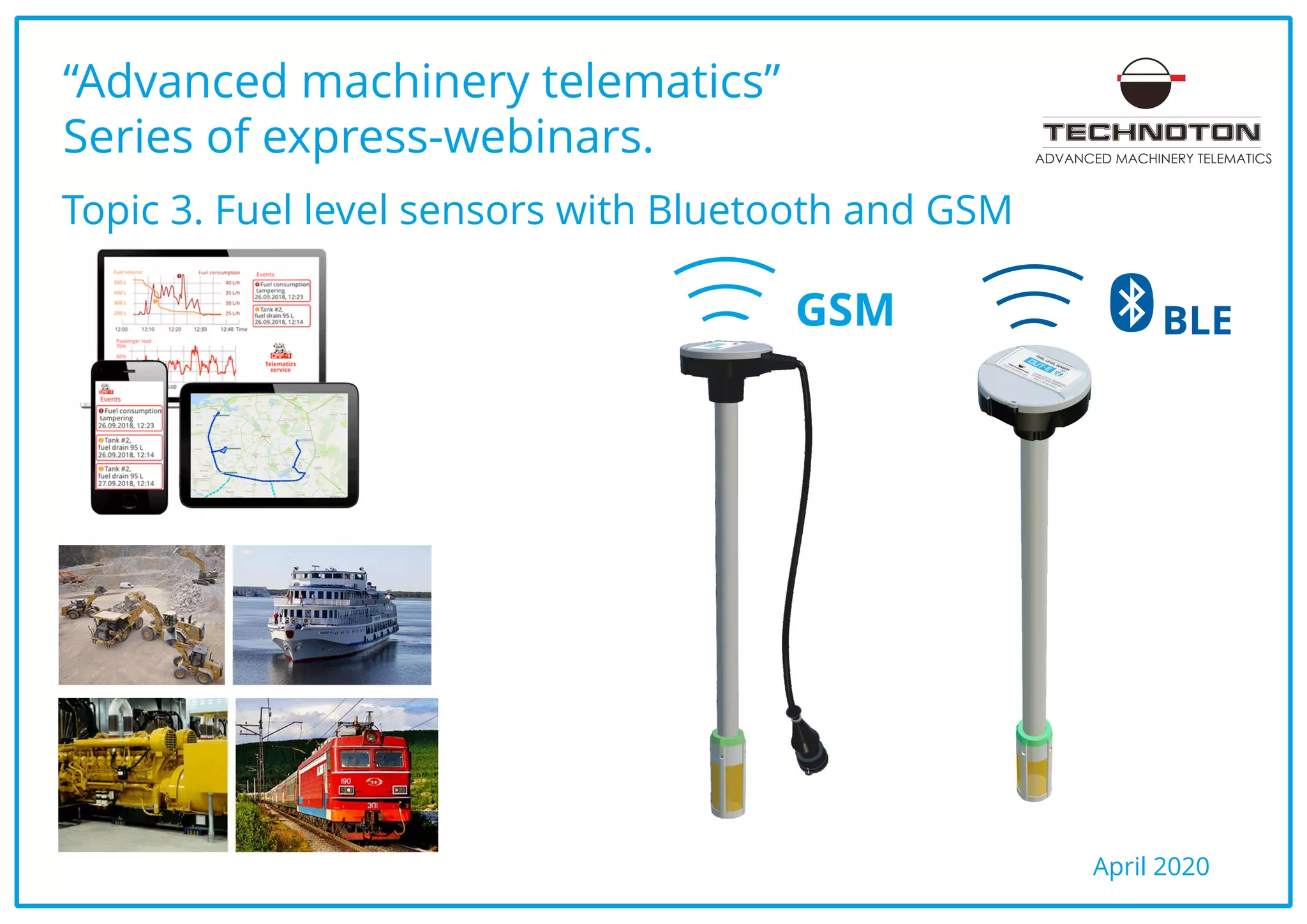 Wireless fuel level sensors with Bluetooth and GSM. Technoton webinar ...