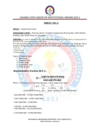 Engg. drawing lab manual | PDF