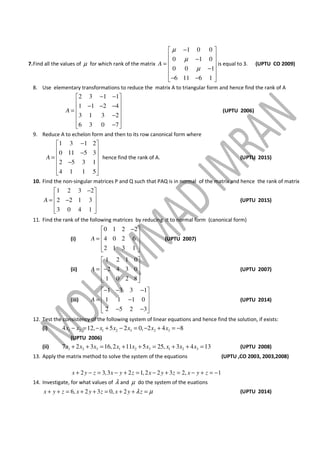 Engg. math 1 question bank by mohammad imran | PDF