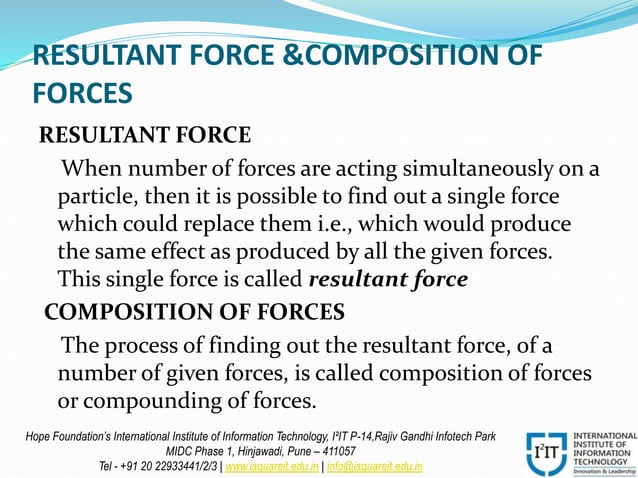 Composition & Resolution of Forces | Engineering Mechanics | PPTX ...