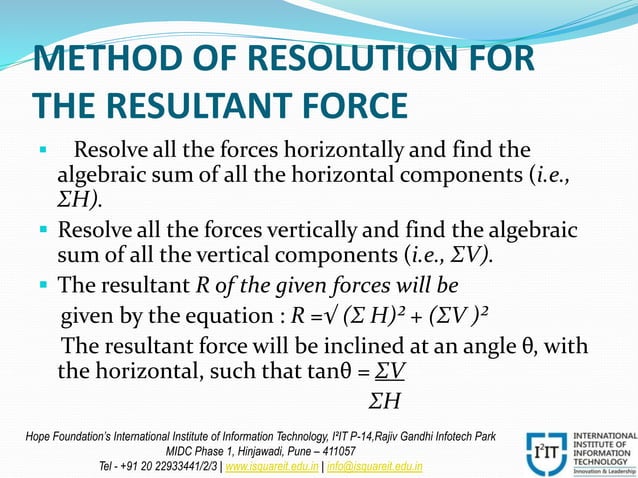 Composition & Resolution of Forces | Engineering Mechanics | PPTX | Physics | Science