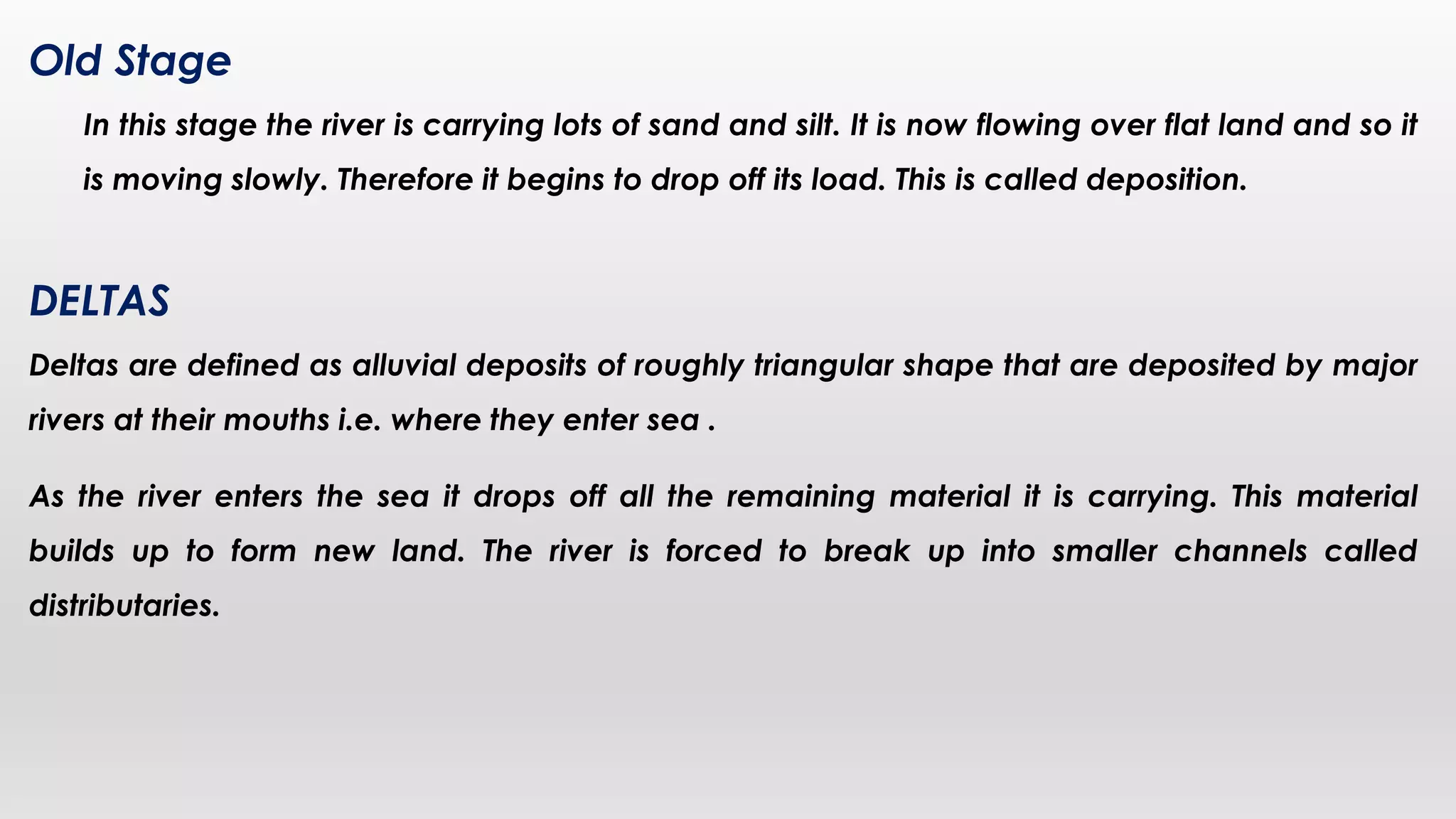 River Stages and Delta Formation | PDF