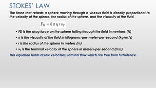 Stoke's law & Terminal Velocity | PDF