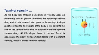 Stoke's law & Terminal Velocity | PDF