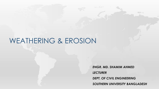 Weathering and Erosion_Engineering Geology & Geomorphology | PDF ...