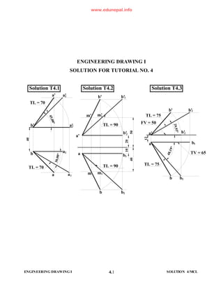Engg drawing-i-tutorial-solution | PDF