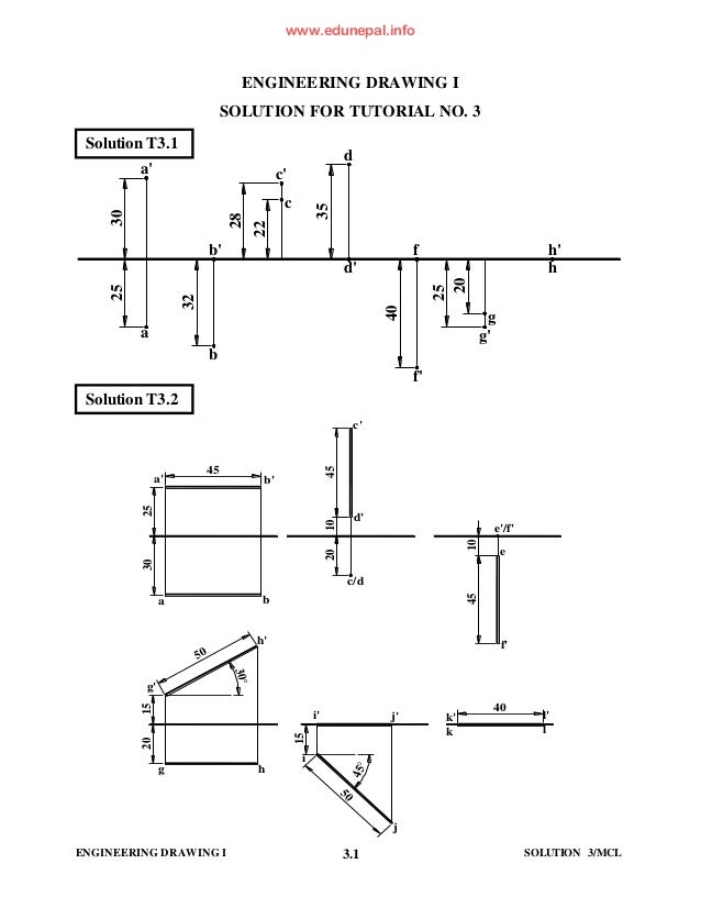 Engg drawing-i-tutorial-solution